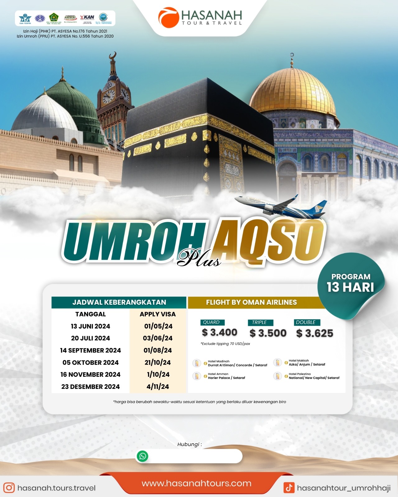 Hasanah Tour - Biro Travel Umroh dan Haji Terbaik 2024, Resmi Terdaftar di Kemenag
