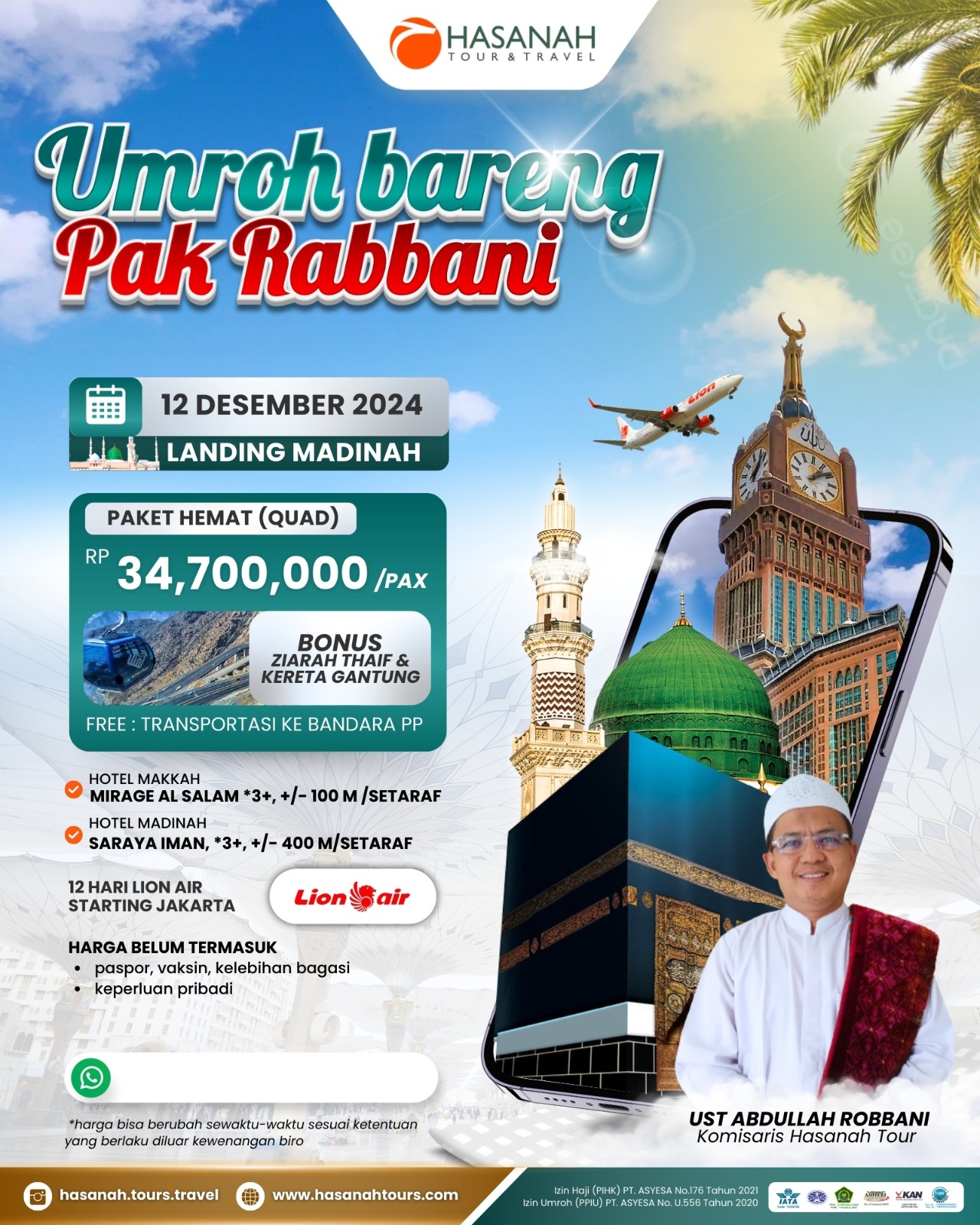 Hasanah Tour - Biro Travel Umroh dan Haji Terbaik 2024, Resmi Terdaftar ...